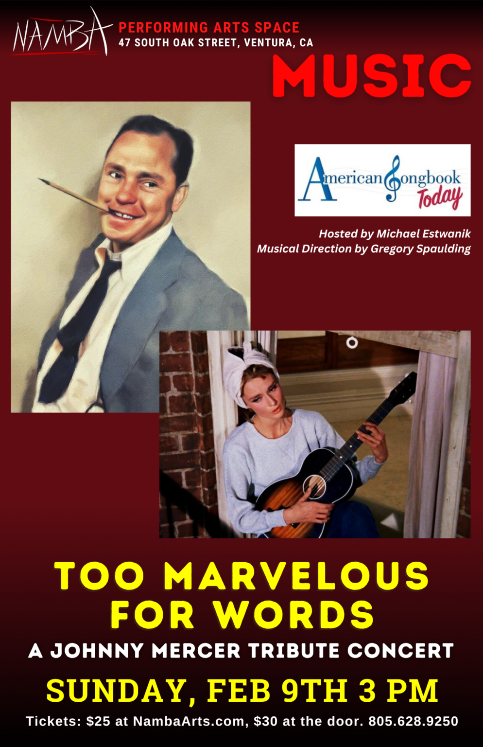 Poster-Feb-9-American-Songbook-Mercer | Downtown Ventura