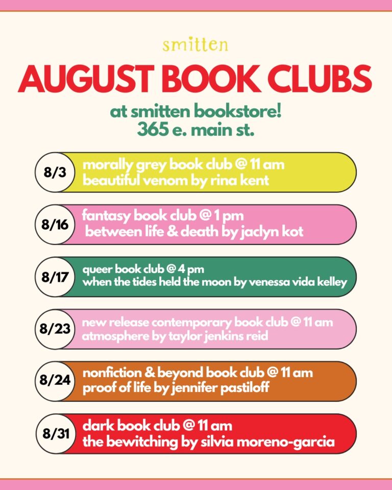 Smitten’s August Book Club | Downtown Ventura